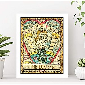 Wall Art Motivation Lovers The old tarot card Print Glam Modern Art Poster Print Designer Brand