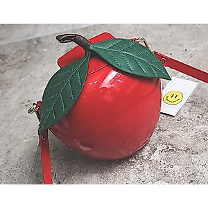 Apple Shape PU Women Crossbody Messenger Shoulder Bags Cute cartoon Satchel girls Kids Lolita Casual Leather Handbag Purse