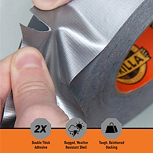 Gorilla Tape, 1.88 in x 10 yd, Silver (Pack of 1) - Duct, Utility, Triple Layer Strength, Indoor & Outdoor, Weather Resistant Shell