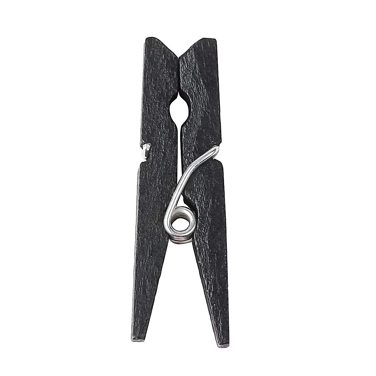 Restaurantware 1.2 Inch Black Clothespins 500 Mini Clothespins - Disposable Sturdy Black Bamboo Wooden Clips Food Grade For Appetizers Garnishes Cocktails