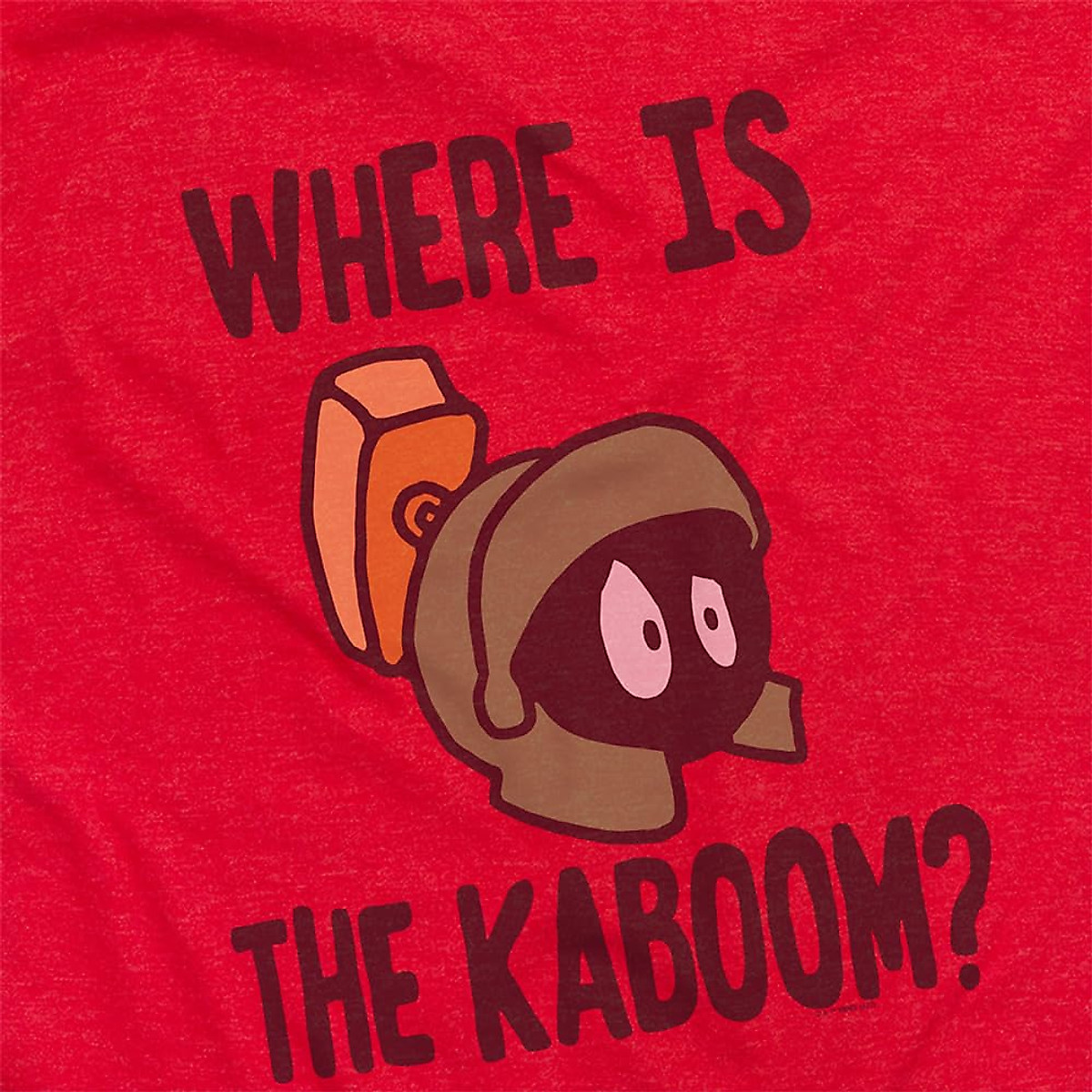 Popfunk Official Looney Tunes Marvin The Martian Kaboom Adult Unisex Classic Ring-Spun T-Shirt (Large)