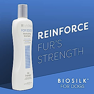 BioSilk for Dogs Silk Therapy Moisturizing Shampoo | Best Moisturizing Shampoo for All Dogs and Dogs With Dry, Itchy, or Sensitive Skin | 12 Oz Dog Shampoo