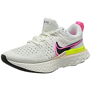 Nike Womens React Infinity Run FK 2 Running Trainers DJ5396 Sneakers Shoes (UK 6.5 US 9 EU 40.5, White Black sail Pink Blast 100)