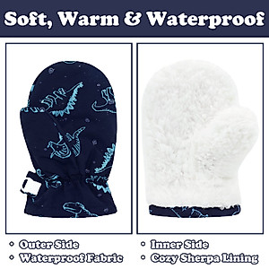 Sarfel Toddler Mittens 2T Toddler Gloves Ages 2-4 Toddler Winter Gloves Toddler Waterproof Mittens for Toddler Boys Snow Gloves