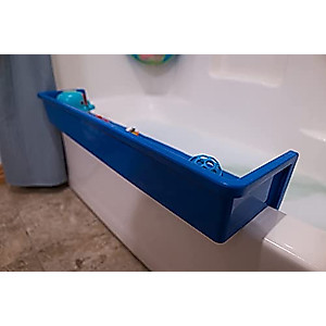 Tub Topper® Bathtub Splash Guard Play Shelf Area -Toy Tray Caddy Holder Storage -Suction Cups Attach to Bath Tub -No Mess Water Spill in Bathroom -Fun for Toddlers Kids Baby
