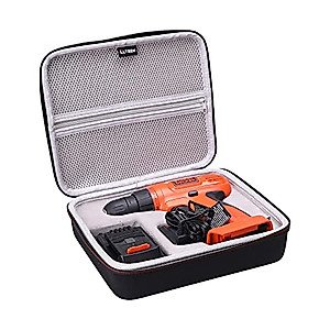 LTGEM EVA Hard Case for DECKER 20V MAX Cordless Drill (LDX120C/LD120VA) and Accessories - Protective Carrying Storage Bag (Sale Case Only)