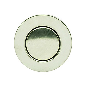 PF WaterWorks PF0730-BN-CH-NO, Chrome Plated ABS Body Bathroom Sink/Lavatory Pop-Up Drain with Ball Lift Rod | Without Overflow | CUPC Listed, Brushed Nickel