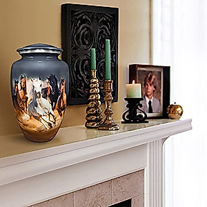 Trupoint Memorials Cremation Urns for Human Ashes - Decorative Urns, Urns for Human Ashes Female & Male, Urns for Ashes Adult Female, Funeral Urns - Horse, Large