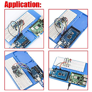 DAOKI RAB Holder DIY Kit 5 in 1 Base Plat Electronic Component Arduino DIY Fun Kit Breadboard Holder for Arduino UNO R3 Mega 2560 Raspberry Pi 4B/3B+/3B/2B+/2B/Zero Breadboard