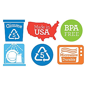 Preserve Everyday 16 Ounce Recycled Plastic Bowls, Set of 4, Pepper Red