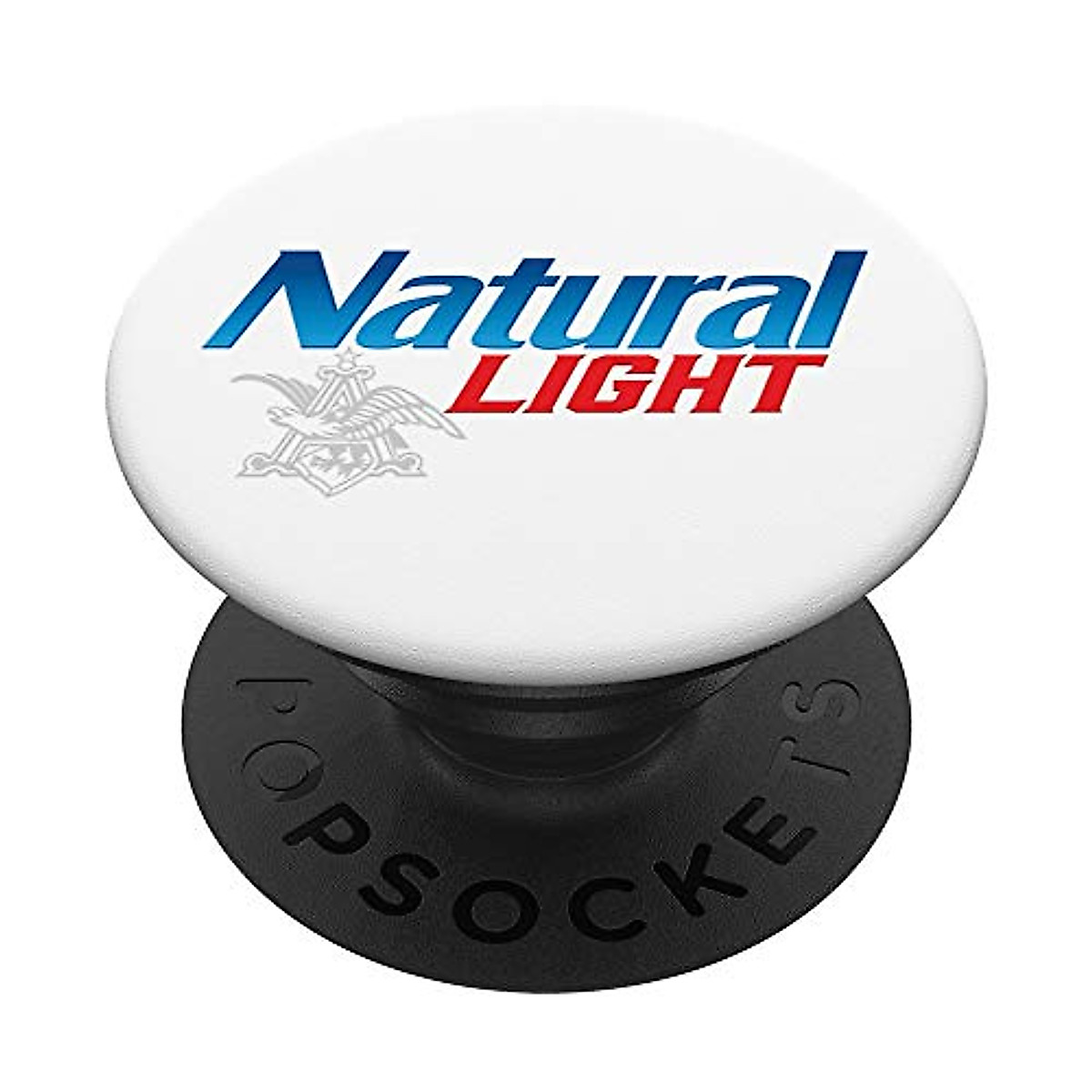 Natural Light White Logo PopSockets Stand for Smartphones & Tablets PopSockets PopGrip: Swappable Grip for Phones & Tablets