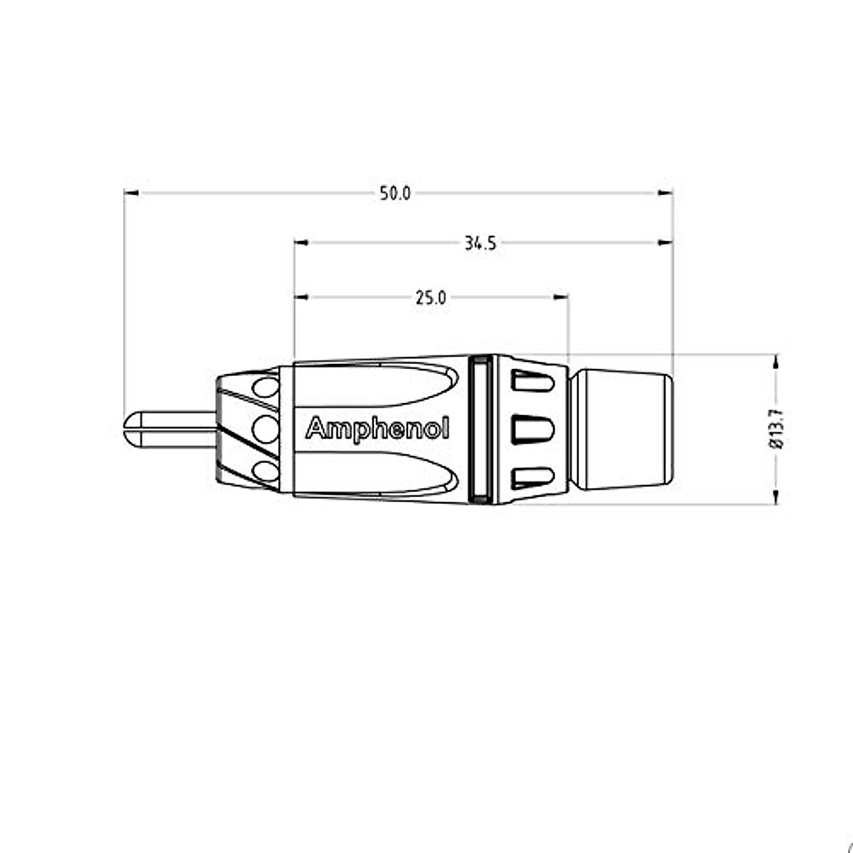 Amphenol ACPL Black Chrome, Gold Plated RCA Connectors (Red & Black Boots) – 4 Pack – (2X ACPL-CBK + 2X ACPL-CRD)