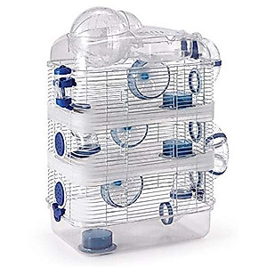 4-Levels Sparkle Clear Hamster Mice Mouse Cage with Large Top Exercise Ball 25" Height