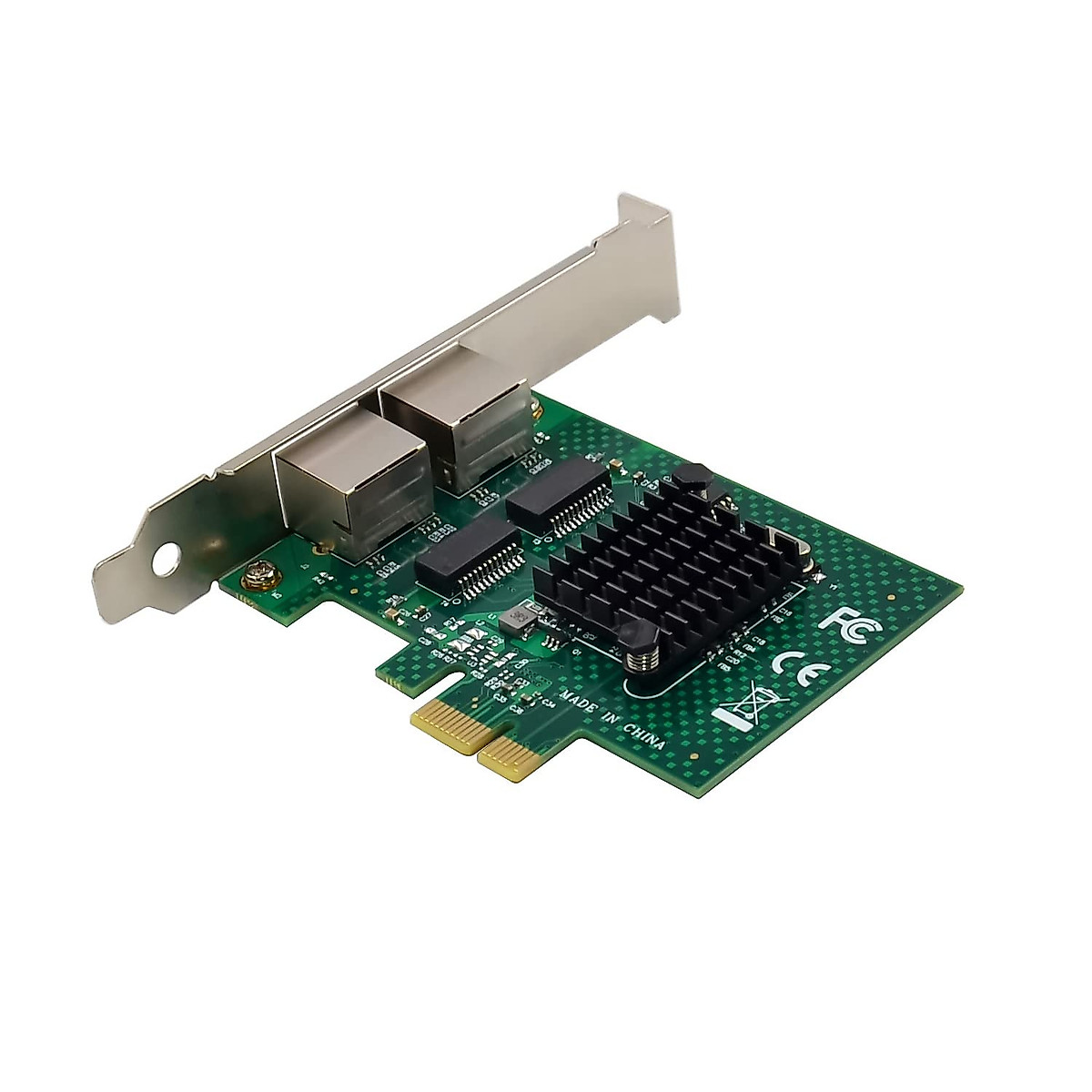 Dual-Port PCIe Gigabit Ethernet Server Adapter with NetXtreme BCM5720-2P Chipset PCI Express 1000M Network LAN Card for Windows Sever Linux Ubuntu VMware