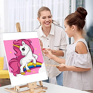 AOSGEDY 6 Pack Cartoon Paint by Numbers Kits Beginner DIY Paint by Numbers for Kids Ages 8-12 Acrylic Oil Painting Kits Paint by Number for Home Wall Decor 8X8inch