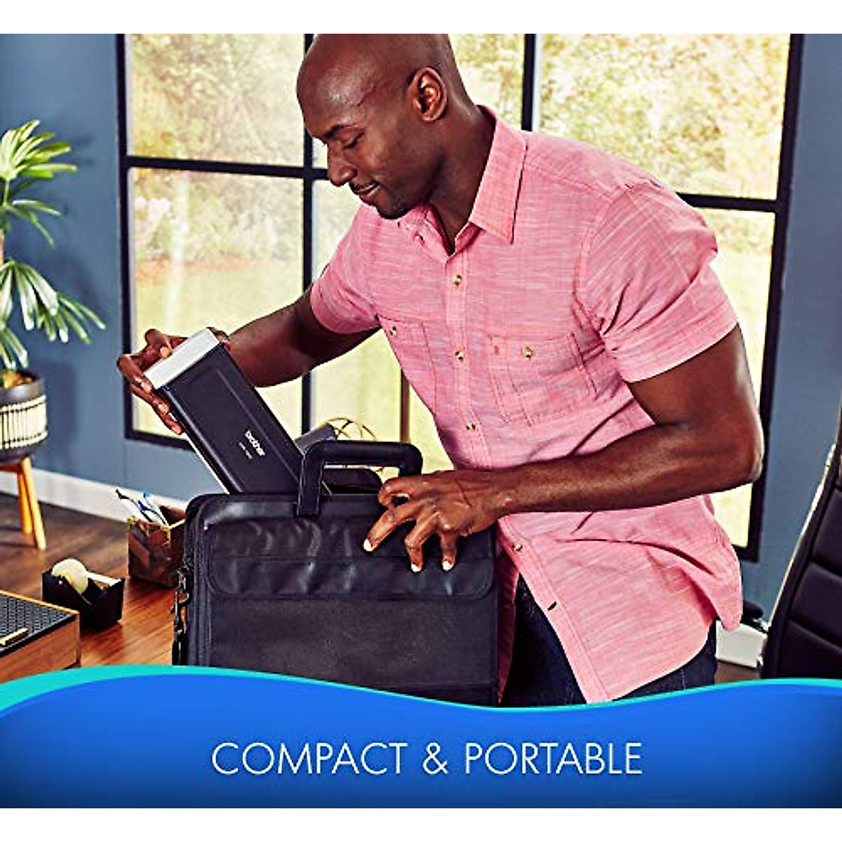 Brother Easy-to-Use Compact Desktop Scanner, ADS-1200, Fast Scan Speeds, Ideal for Home, Home Office or On-The-Go Professionals (ADS1200) (Renewed)