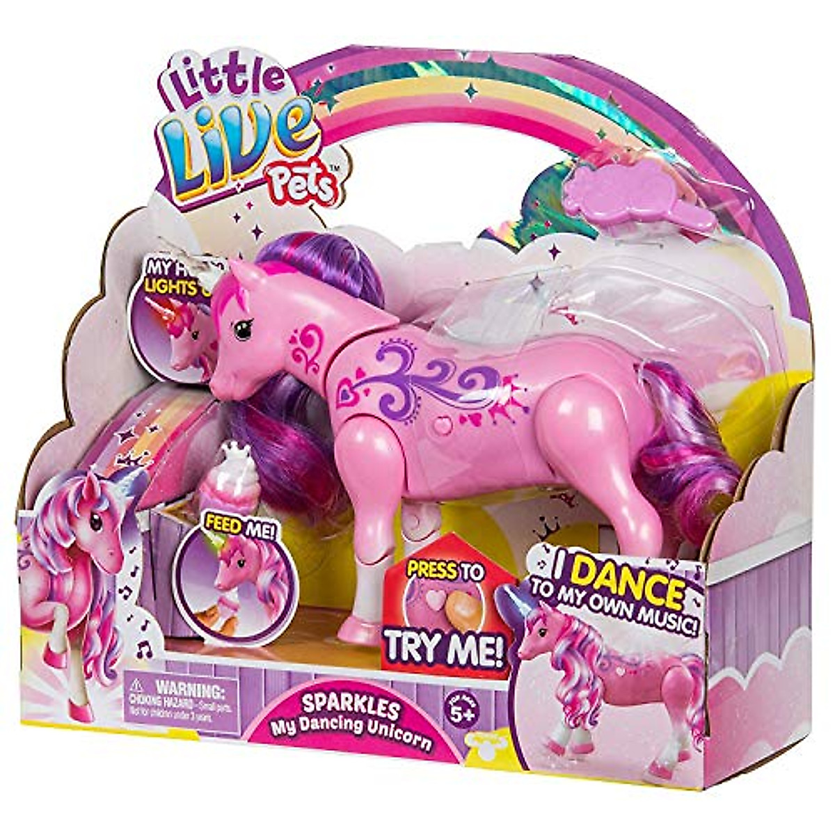 Little Live Pets - Sparkles My Dancing Interactive Unicorn | Dances & Lights to Music - Engaging Fun - Batteries Included | For Ages 5+