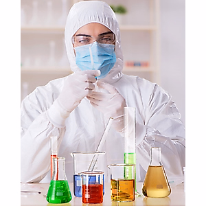 18 Pieces Lab Glassware Set Beaker Flask Cylinder Set Includes 3 Glass Beakers 3 Erlenmeyer Flasks 3 Graduated Measuring Cylinders with Droppers Brushes and Glass Stirring Rod for Lab Experiment