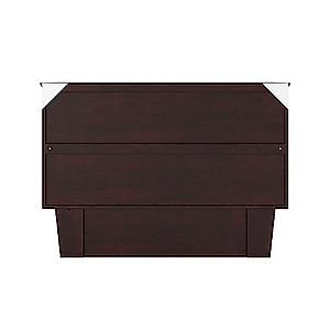 AFI, Monroe Murphy Bed Chest with 6 inch Memory Foam Folding Matttress, Built-in Charging Station and Storage Drawer, Full, Espresso