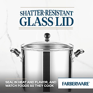 Farberware Classic Series 11 Quart Stockpot with Glass Lid