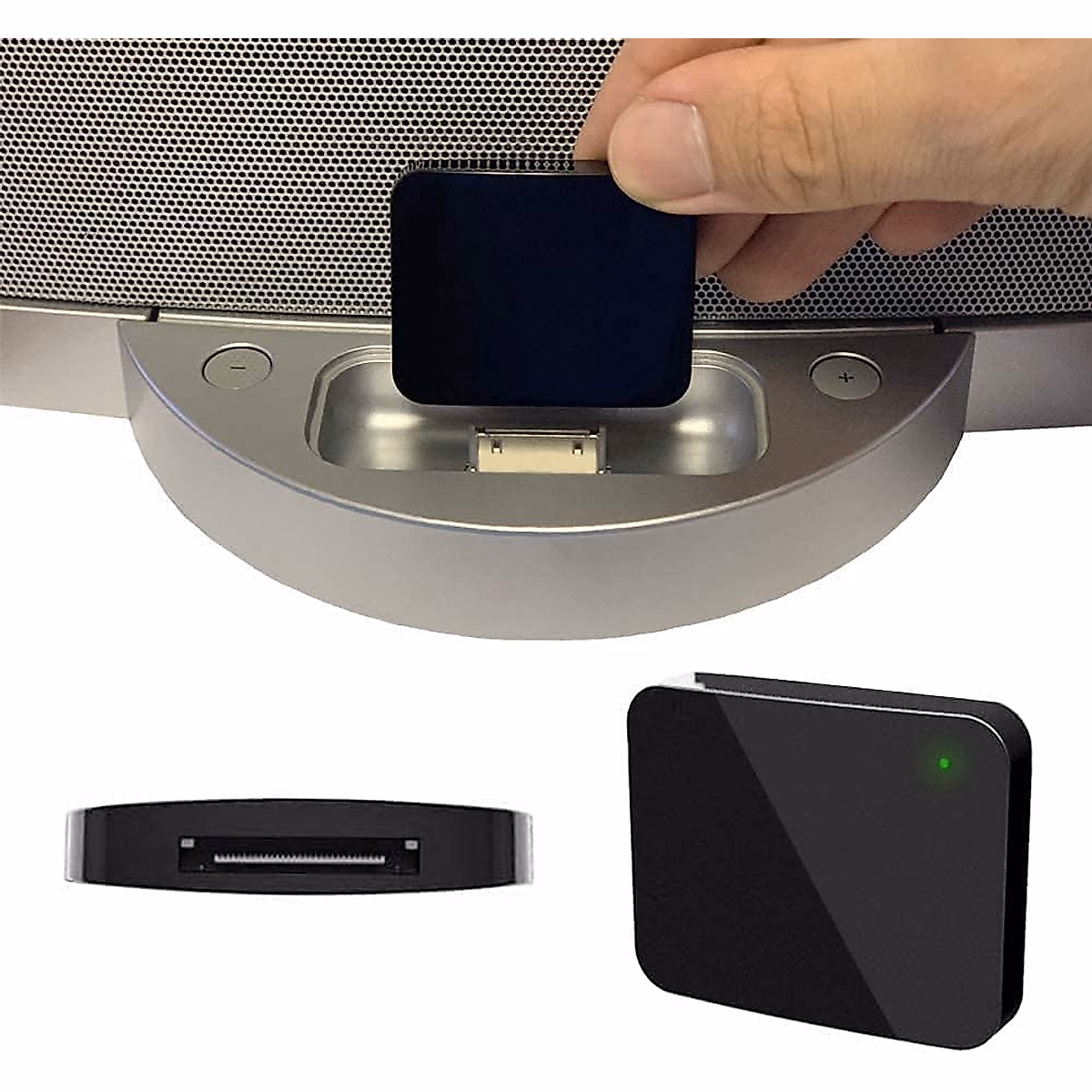 30 Pin Bluetooth Adapter, Wireless 30Pin Stereo Audio Adapter Bluetooth 5.0 Music Receiver for Bose Sounddock II 2 10 Lifestyle V35 135 Digital Music System Home Entertainment Speakers