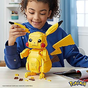 MEGA Pokémon Action Figure Building Toy Set for Kids, Jumbo Pikachu with 806 Pieces, 12 Inches Tall, Age 8+ Years Old Gift Idea (Amazon Exclusive)