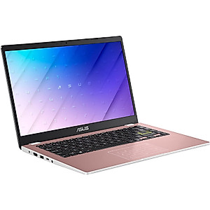 ASUS 2022 14" HD Laptop, Intel Celeron N4020 Processor, 4GB RAM, 64GB eMMC Flash Memory, Intel HD Graphics 500, HD Webcam, Stereo Speakers, Rose Gold, Windows 11S, 32GB USB Card