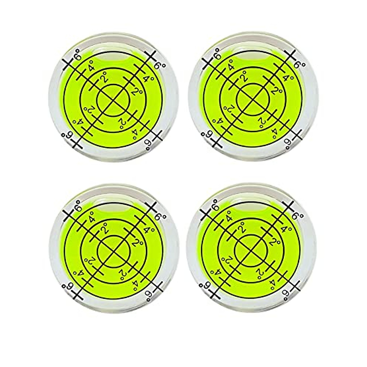 ZOGUHEKE 4Pcs Bubble Spirit Levels Bullseye Level Bubble for Leveling RV Fridge Camper Travel Trailer Motorhome Machine Tripod Turntable Layout Tools (32x7mm)