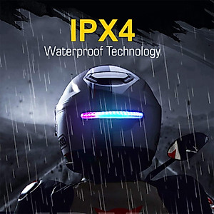 STEEL MATE H2 Helmet Brake Light and Running Light for Motorcycle Safety Rechargeable LED Signal Light for Helmet (WITHOUT ECU)