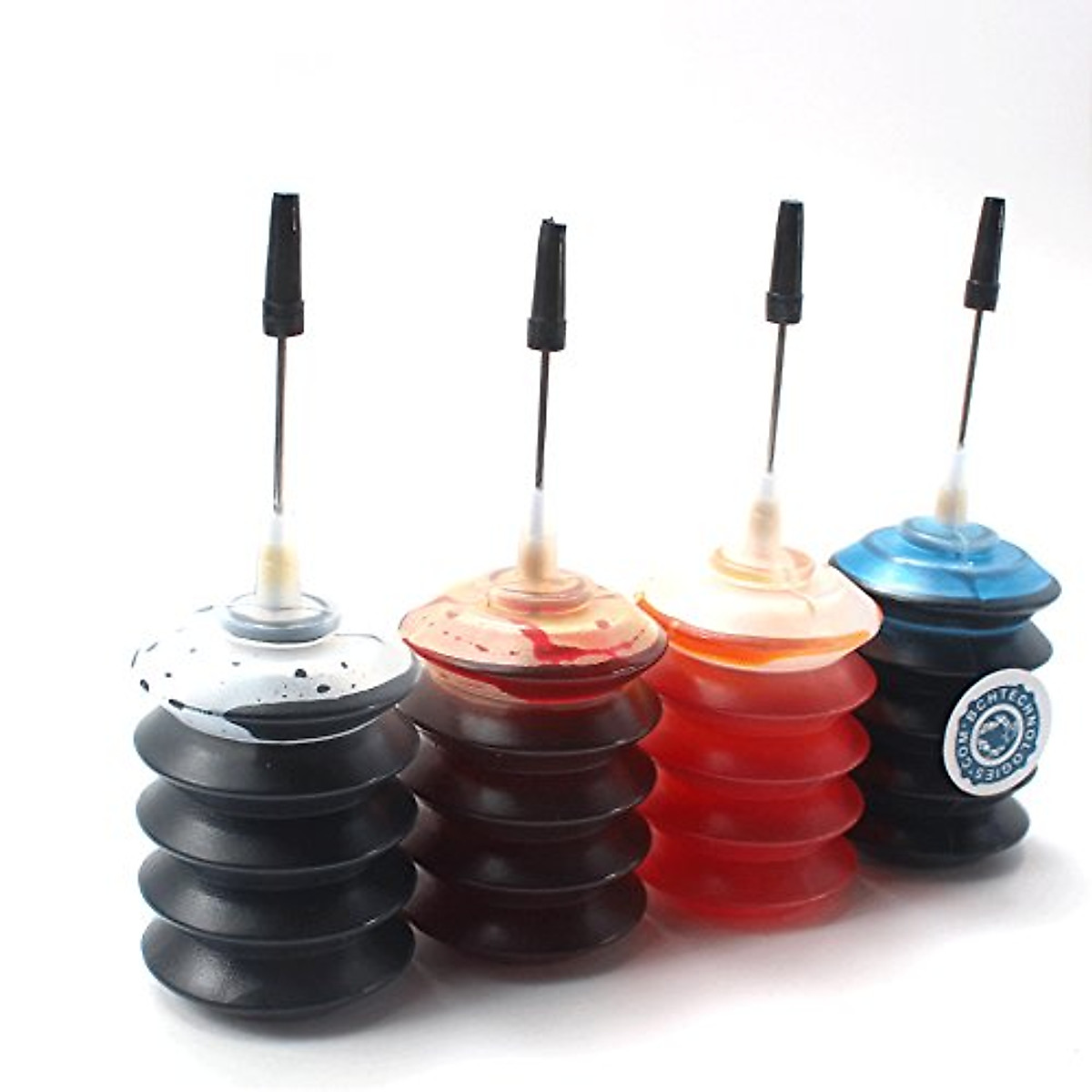 BCH Dye Ink Cartridge Refill Kit for HP 920 920XL 564 564XL Cartridges 4-Bottle Combo Black Cyan Magenta Yellow ID30-KCMY