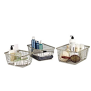 Spectrum Diversified Ashley Basket, Small, Satin Nickel