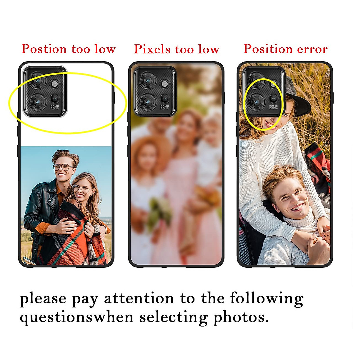 Custom Phone Case for Motorola Moto ThinkPhone 5G Customized Personalized Multi-Picture Collage Photos Cover Anti-Scratch Shock-Resistant Soft Protective TPU Phone Cases