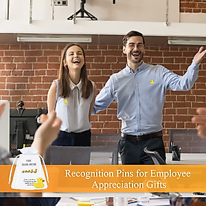 Fuutreo 100 Set Yellow Duck Brooches with You're Awesome Funny Pun Cheer up Card Duck Lapel Pins for Backpack Employee Appreciation Gift for Women Student Camp Gifts Coworker (Yellow)