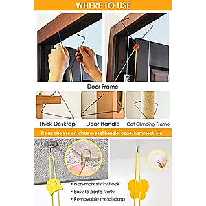 Mice Toys for Indoor Cats - 3 Pack Hanging Door Cat Toys with Tassel - Retractable Cat Toy with Rope Mouse Starfish Caterpillar - Interactive Cat Teaser Toy for Indoor Kitten Play Chase Exercise