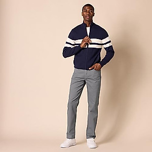 Amazon Essentials Men's Straight Fit 5-Pocket Stretch Twill Pants, Dark Grey, 30W x 30L