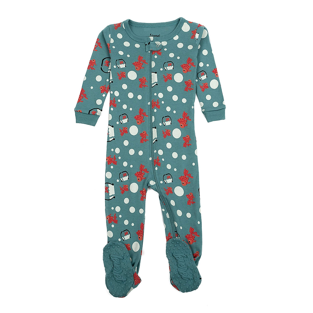 Leveret Kids & Toddler Footed Pajamas Boys Girls 100% Cotton Fish Tank (Size 4 Years)