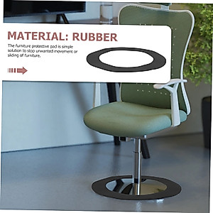 Zerodeko Anti-Slip Mat for Recliner Rubber Gripper Pad Pads for Swivel Chair Rubber Furniture Gripper Pad Recliner Rubber Pad Non Slip Furniture Pads Furniture Stoppers Round Floor Chair