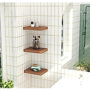 AquaTeak 12" Moa Teak Flat Wall Shelf