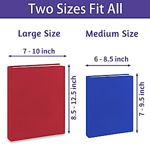 KICNIC Cloth Book Covers 7 Pcs, 6"x9" Stretchable Book Sox Suitable for Most Hardcover Books Up to 8.5”X9.5”, Durable and Washable, Reusable Protective Cover for Textbooks