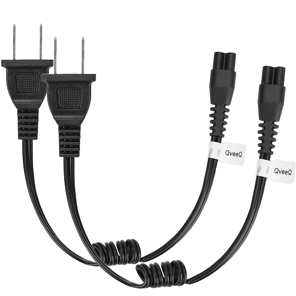 Stun Gun Charger Cord Compatible with VTS-T03, VTS-195; Police 305, Police 928-58, Avenger, Guard Dog Security, Jolt, Stun Master and Most Other Stun Guns 2 Pack（Expandable to 12inch）