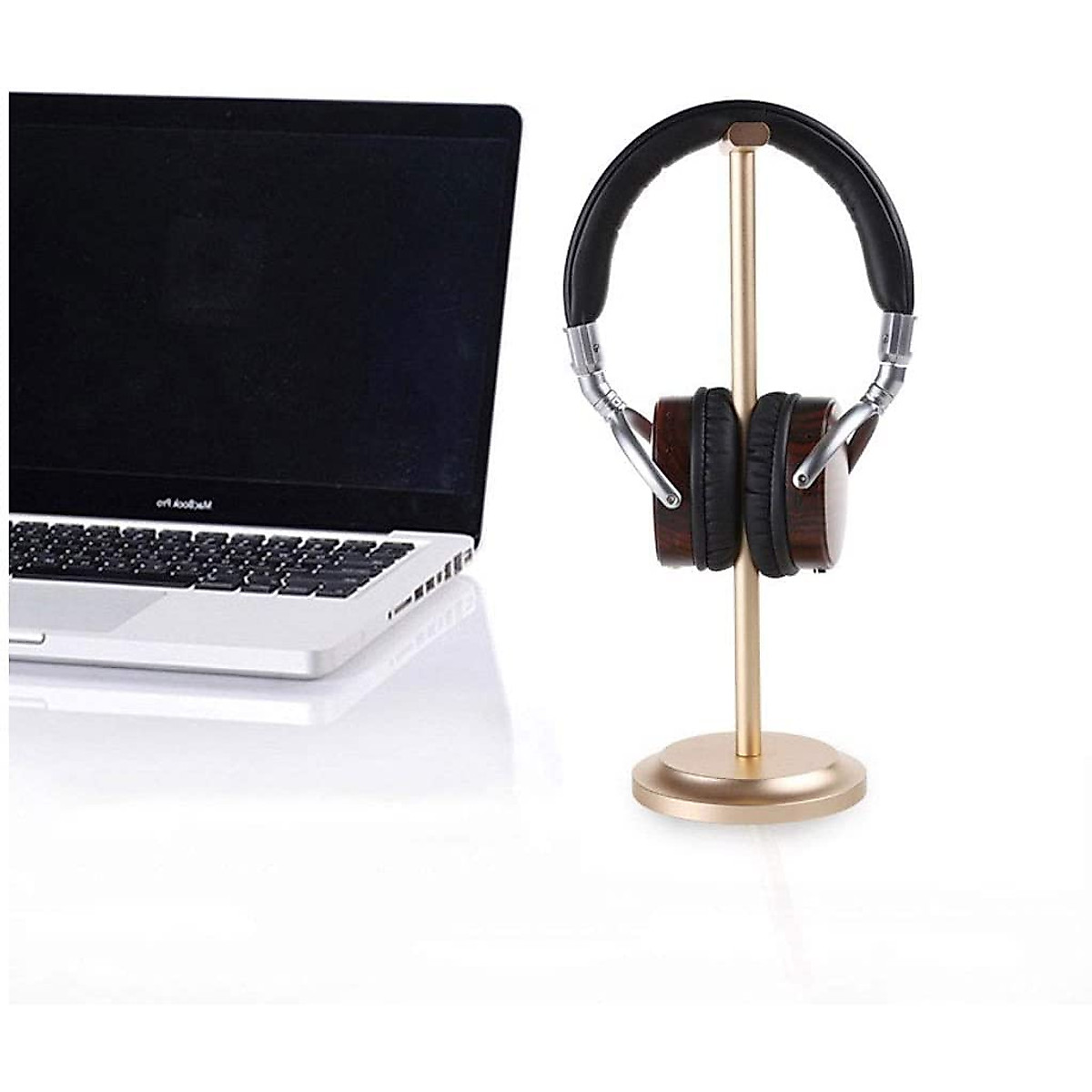 Headset Stand Headphone Stand Aluminum Alloy Headphone Stand Universal Gaming Headset Holder Earphone Holder Table Desk Display Rack Headset Stand Headset Holder Headphones Holder ( Color : Gold )