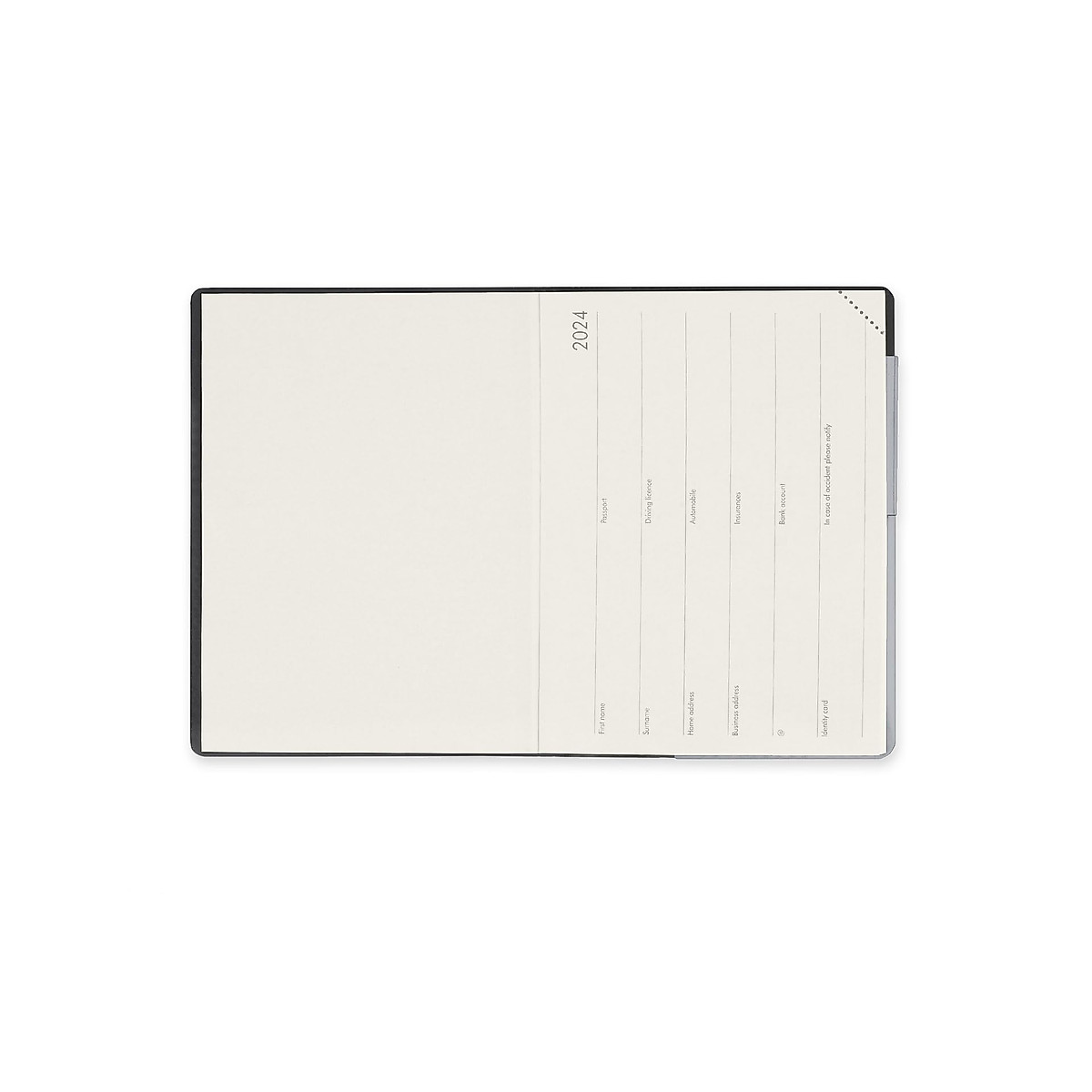 Legami - Small Weekly Planner, 12 Months, from January 2024 to December 2024, Elastic Closure, January 2025 Monthly Planner, Final Pocket, Address Book, 9.5 x 13.5 cm, Holo Fairy Colour