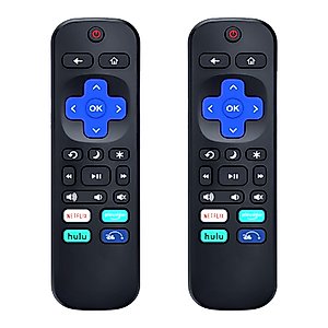 EFGWXYZ (Pack of 2) Replaced TV Remote Only for Rku- TV, Compatible with TCL Rku-/Hisense Rku-/Onn Rku-/Insignia Rku- Series Smart TVs.【Not for Rku- Stick and Box】 R-heng-02