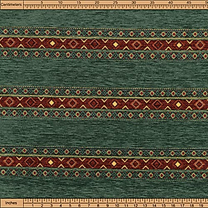 Kilim Pattern Upholstery Fabric Kilim Bohemian Boho Tapestry Tribal Southwestern Turkish Persian Moroccan Mexican Ethnic Rug Fabric by The Yard Meter
