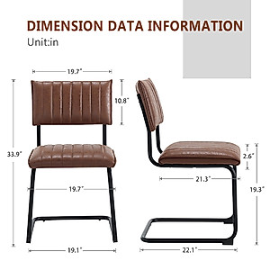 BV Vintage Suede Mid Century Dining Chairs Set of 2 - Elegant and Comfortable