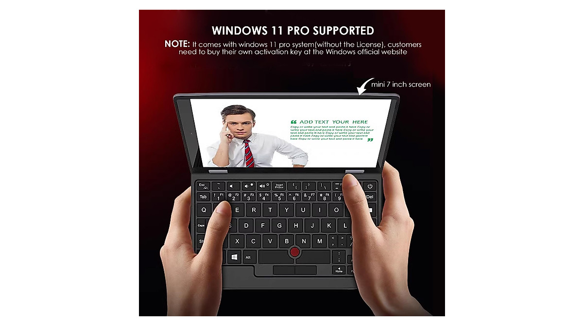 Acogedor Mini Laptop, 7.0 inch Touch Screen Mini Laptop Computer, High Speed CPU J4105 12GB RAM ...