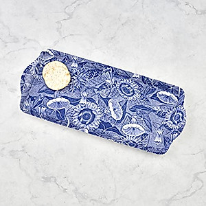 Pimpernel Blue Room Sunflower Collection Sandwich Tray | Serving Platter | Crudité and Appetizer Tray | Made of Melamine | Measures 15.1" x 6.5" | Dishwasher Safe