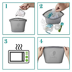 Silicone Steam Sanitizing Bag, Grey