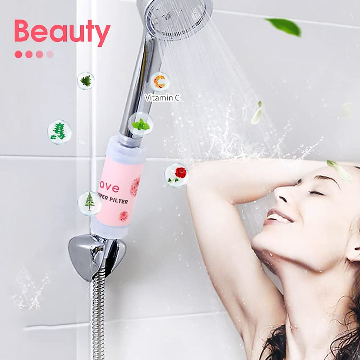 Shower Filter Aromatherapy, Rose Cent Shower Head Filter Rich in Vitamin C, Self Care Gifts for Women Who Have Everything
