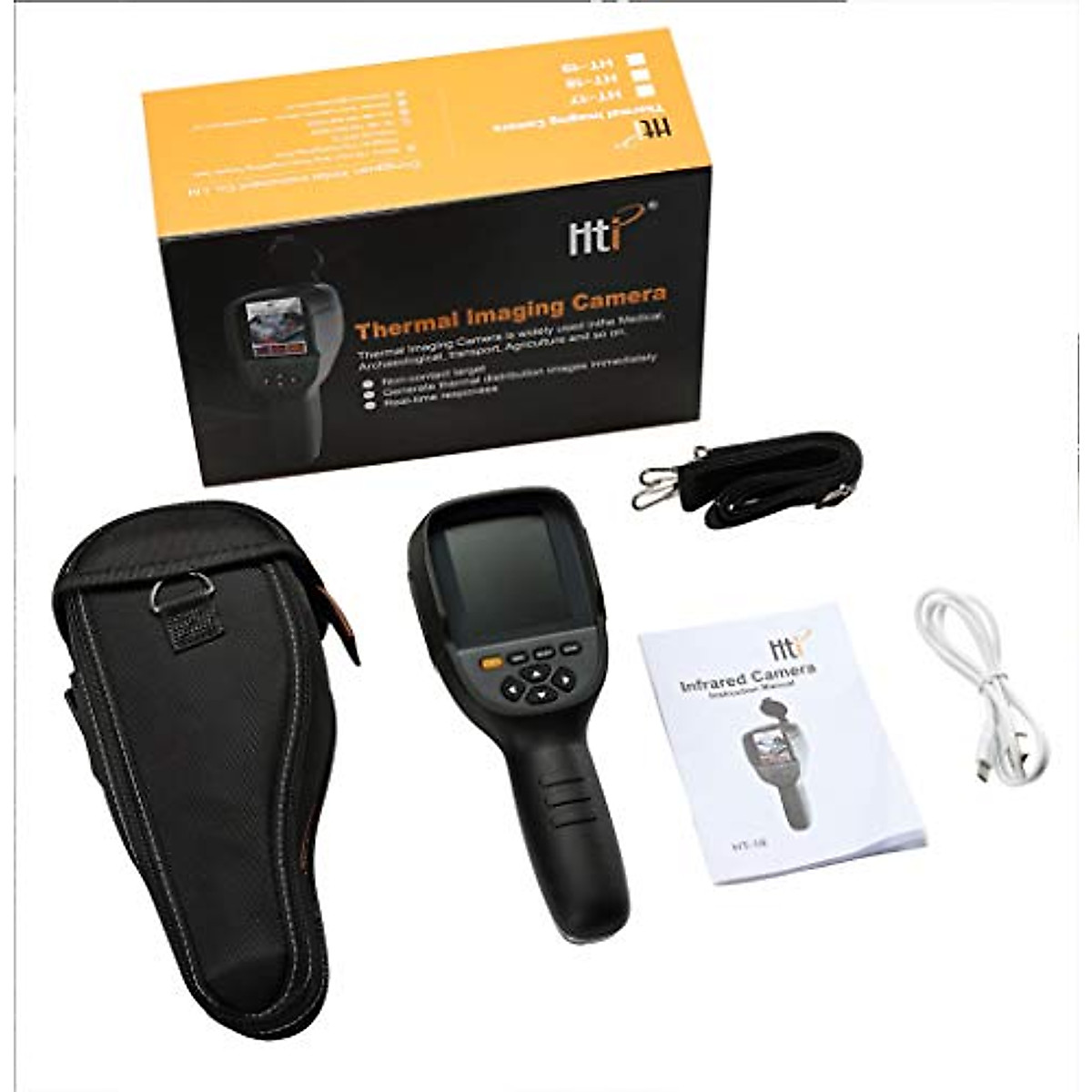 HT-19 New Higher Resolution 320 x 240 IR Infrared Thermal Imaging Camera with 300,000 Pixels and Sharp 3.2" Color Display Screen. Hti-Xintai